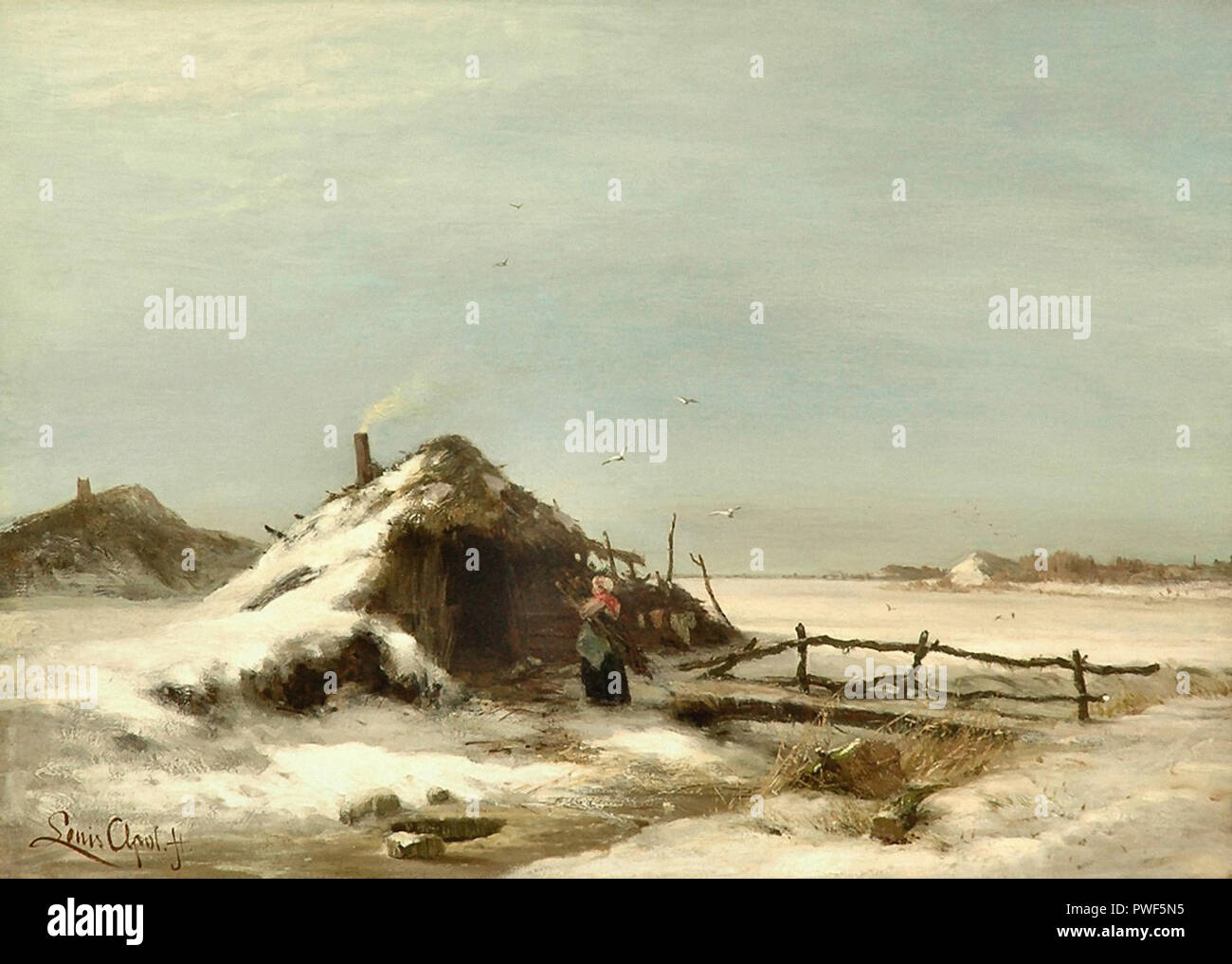 Apol Louis - Winterlandschap Met Plaggenhut Stock Photo - Alamy