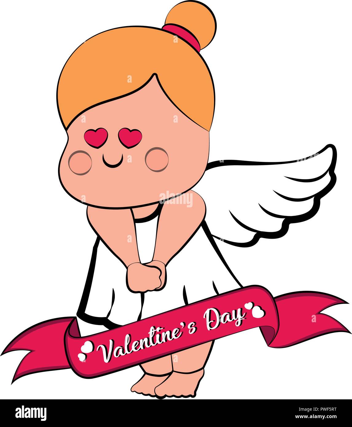 Cute cupid girl icon Stock Vector Image & Art - Alamy