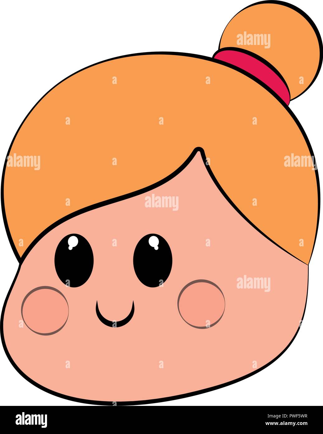 Cute happy girl avatar Stock Vector Image & Art - Alamy