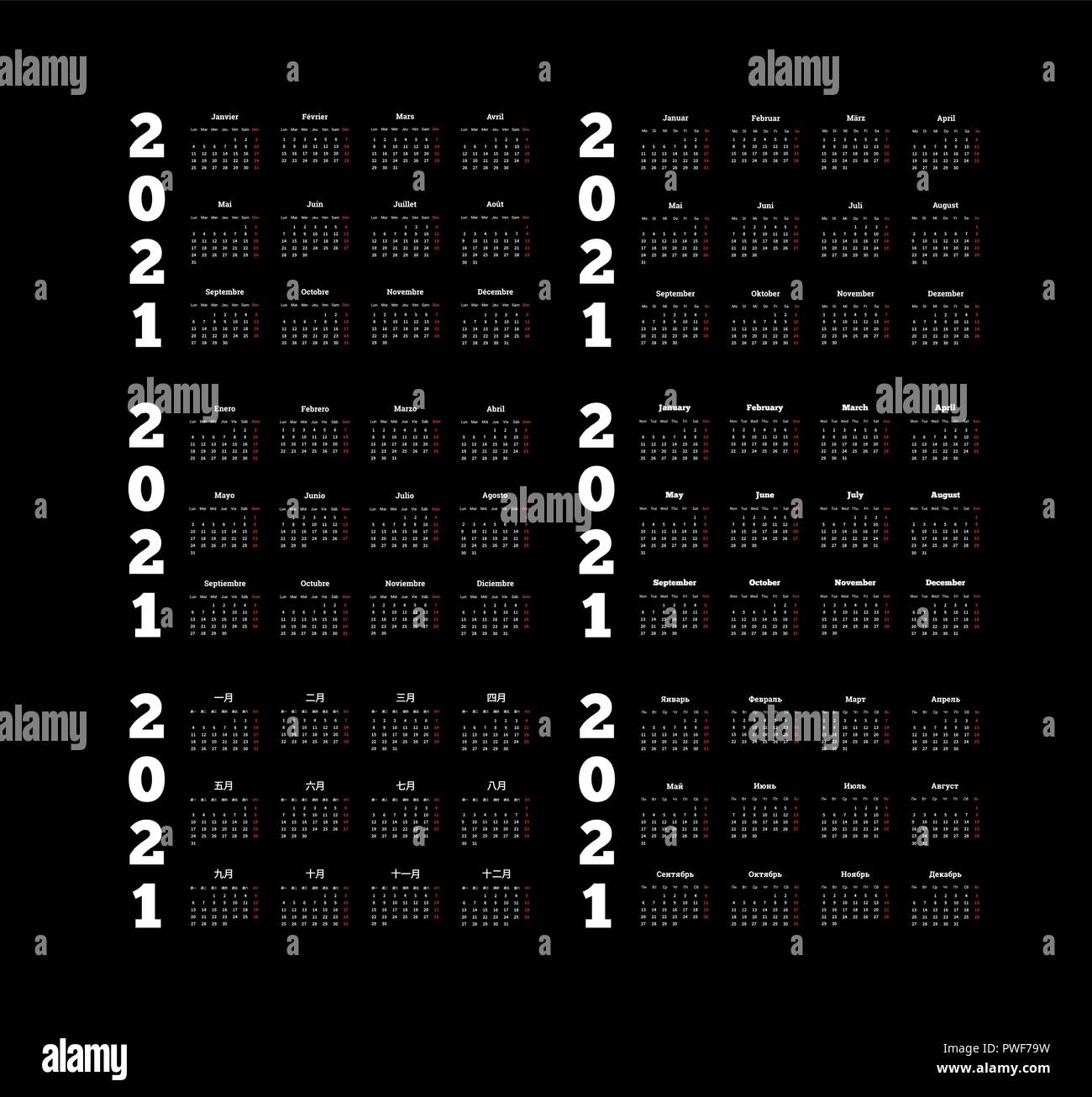 Gregorian calendars Stock Vector Images - Alamy