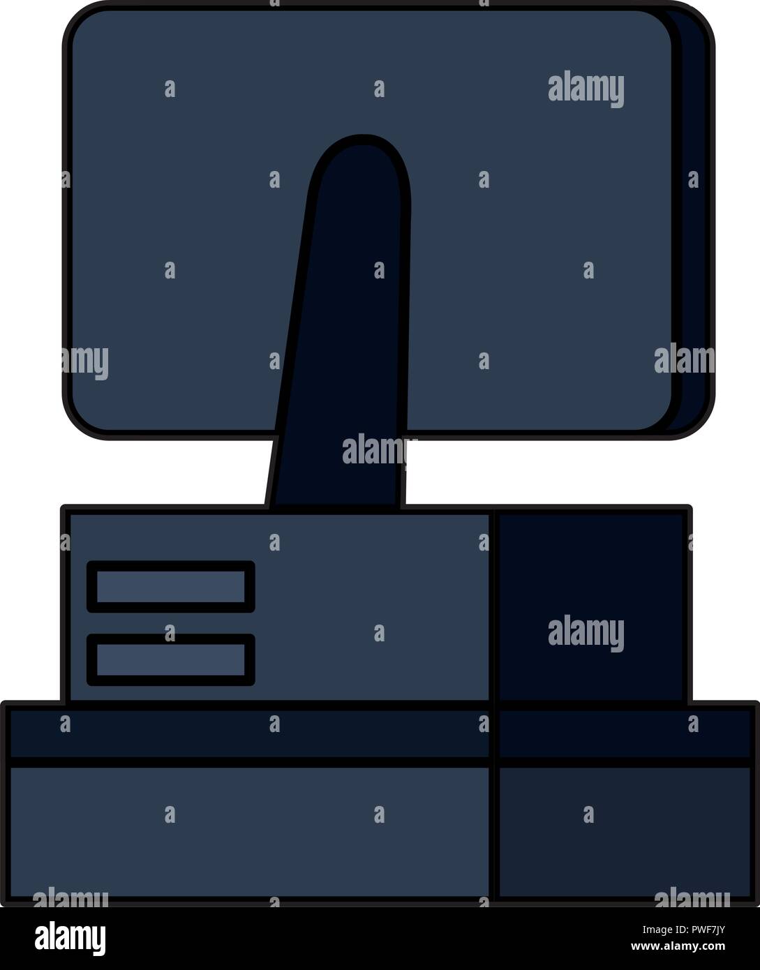 supermarket sale point machine vector illustration design Stock Vector ...