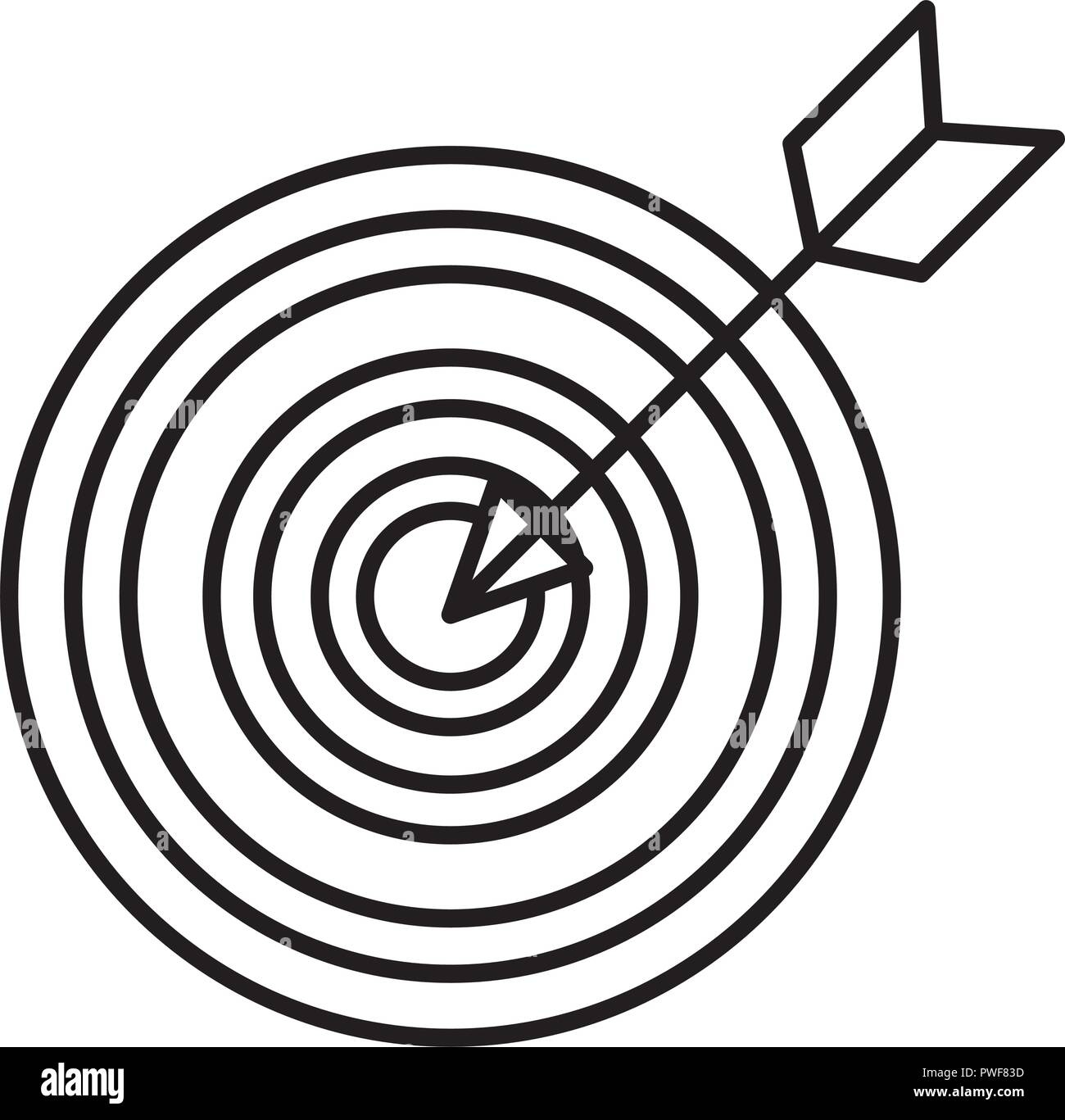 target with arrow icon vector illustration design Stock Vector Image ...