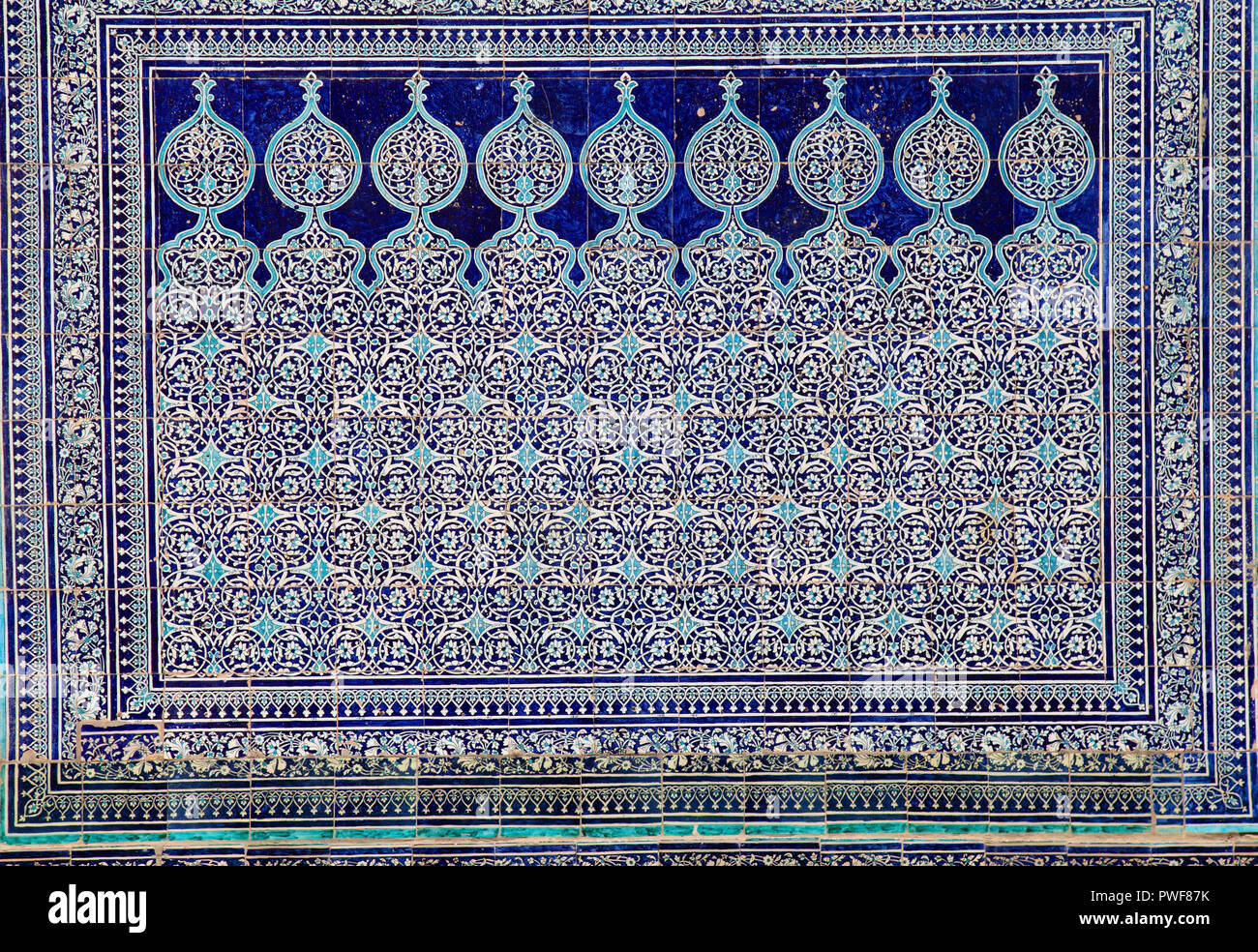 Uzbekistan, Khiva, Tosh Hovli Palace, ceramic tiles Stock Photo - Alamy