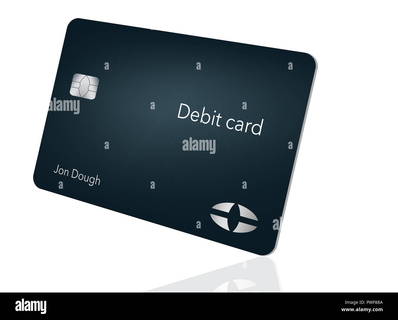 Here is a modern and stylish bank debit card. It is an illustration and ...