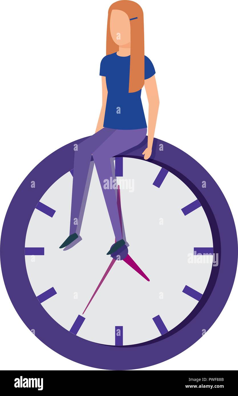 Time measure woman Stock Vector Images - Alamy