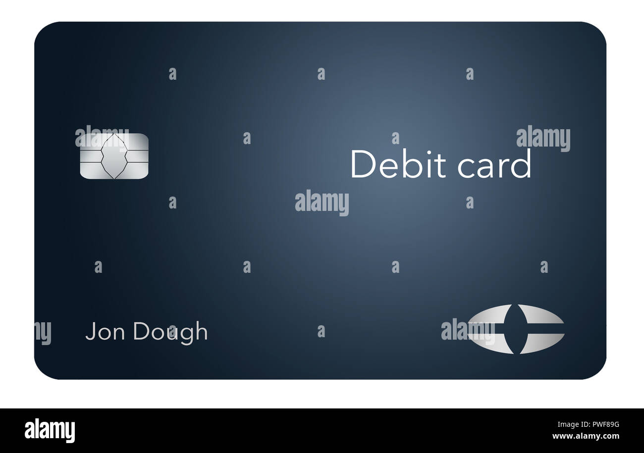 Here is a modern and stylish bank debit card. It is an illustration and ...