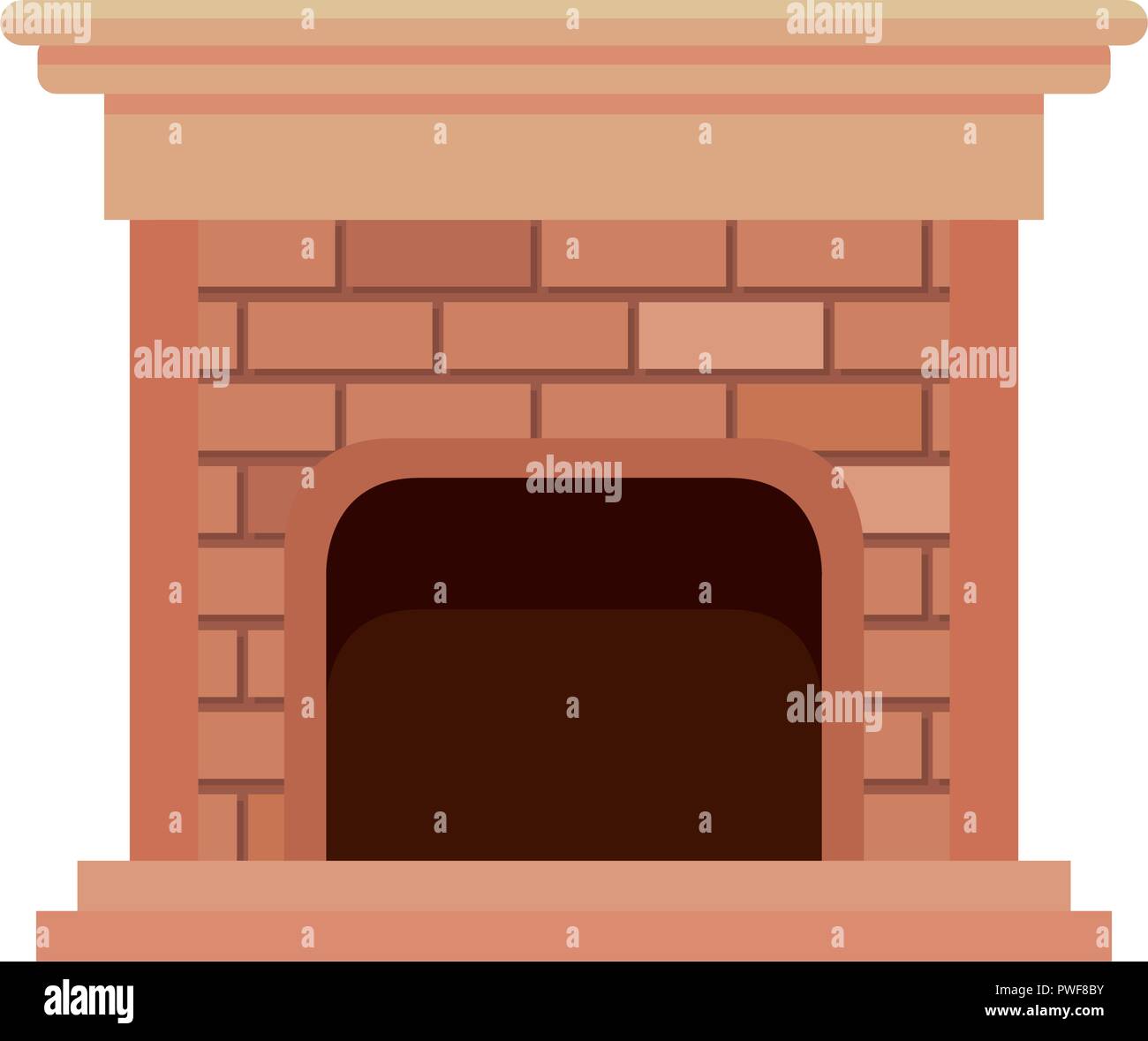 Old styled fireplace Stock Vector Images - Alamy