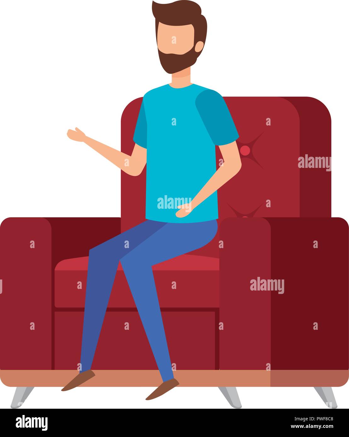 Man seated sitting Stock Vector Images - Alamy