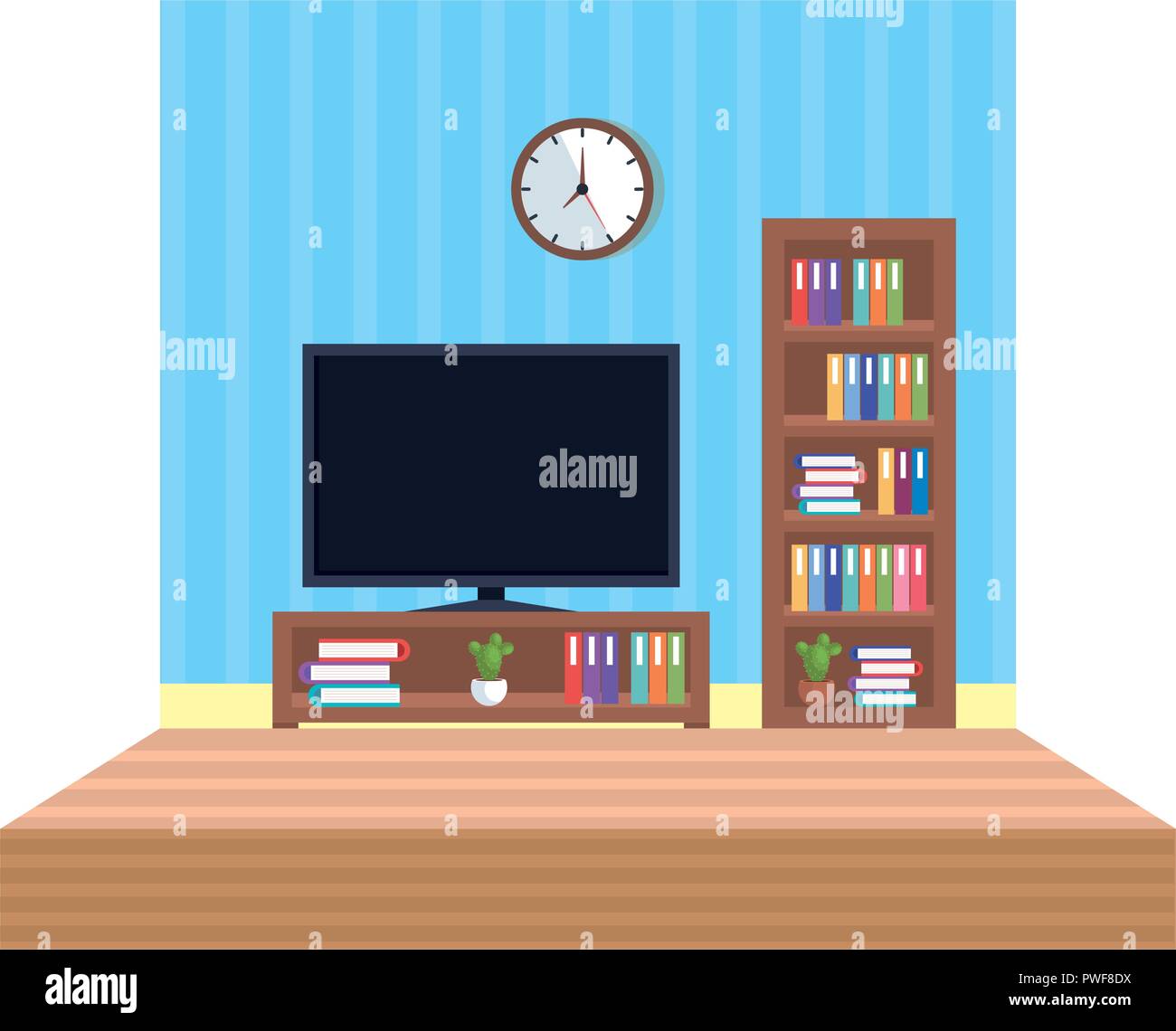 house television room scene Stock Vector Image & Art - Alamy