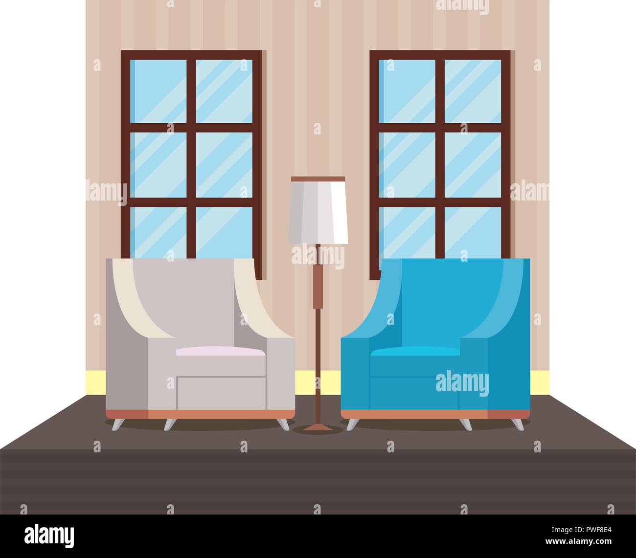 Sofa lamp livingroom Stock Vector Images - Alamy