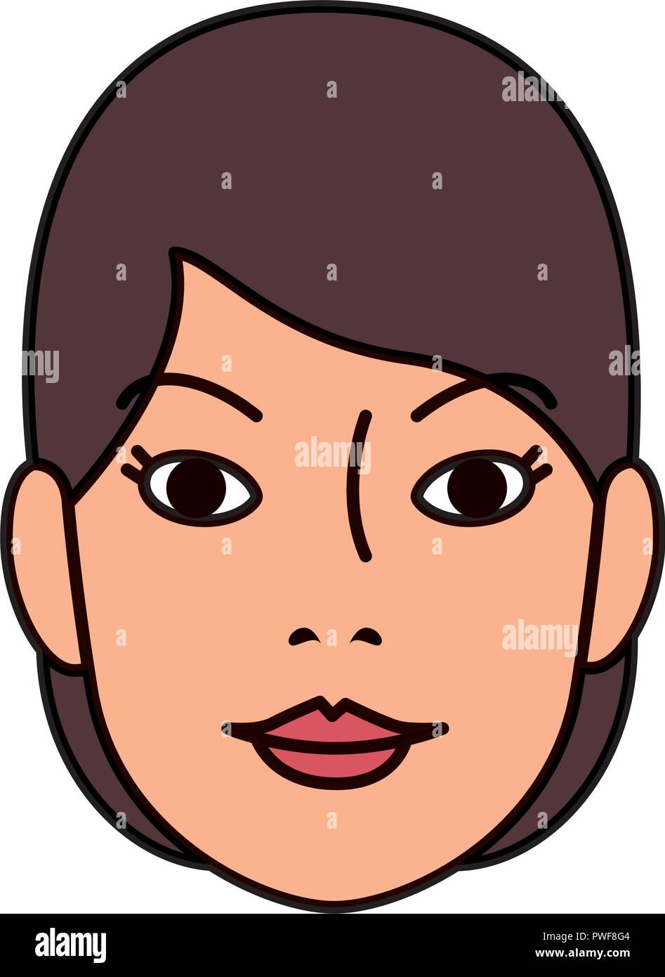 beautiful and young head woman Stock Vector Image & Art - Alamy