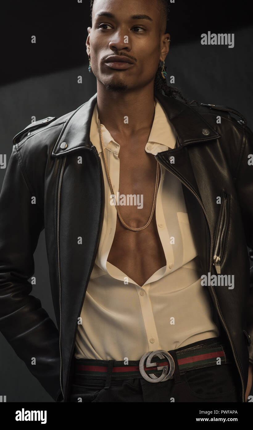 Fashion, editorial images of model Rowles Adams Stock Photo - Alamy