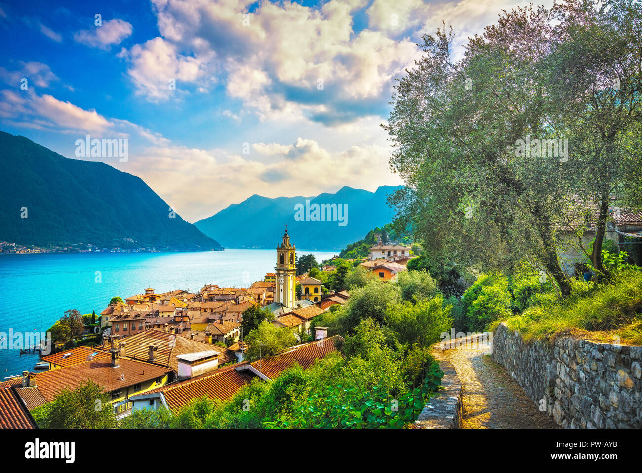 Village sala comacina lake como hi-res stock photography and images - Alamy
