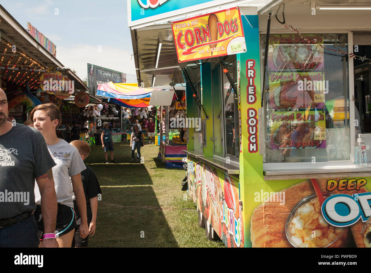 County fair midway on a sunny day Stock Photo - Alamy