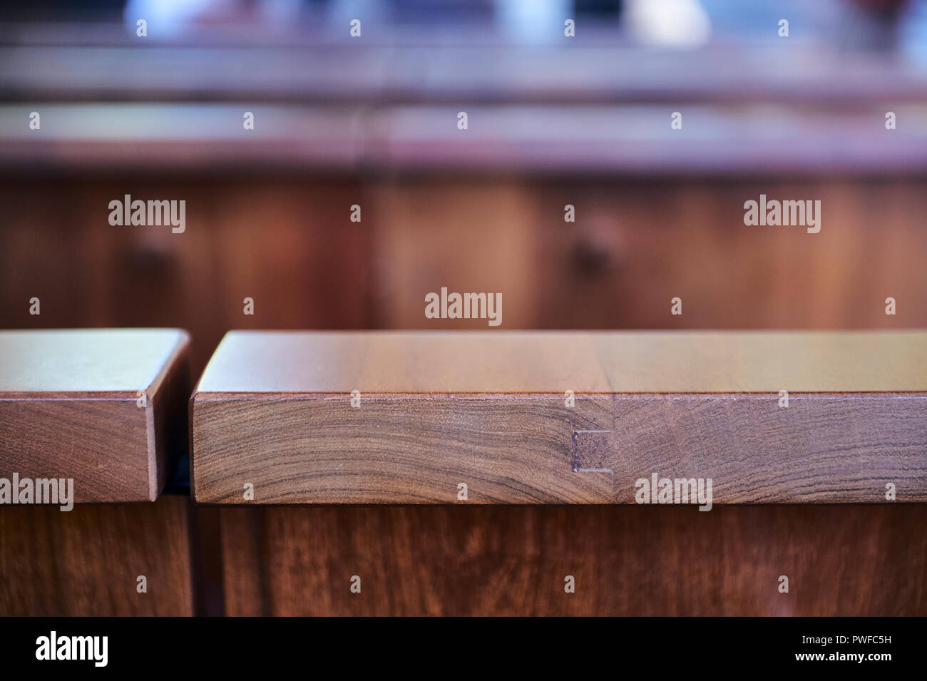 Wooden church bench hi-res stock photography and images - Alamy
