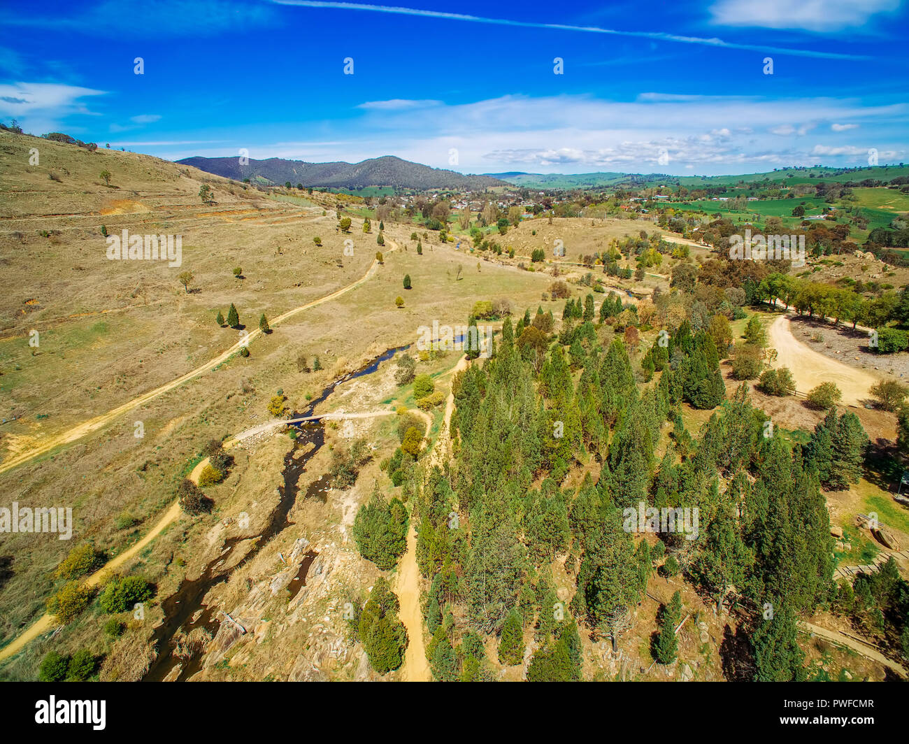 Adelong creek falls gold ruins hi-res stock photography and images - Alamy