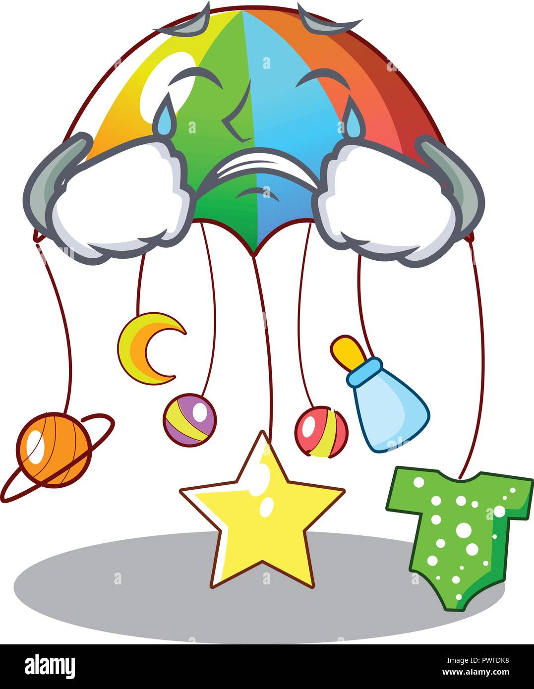 Child crying crib Stock Vector Images - Alamy