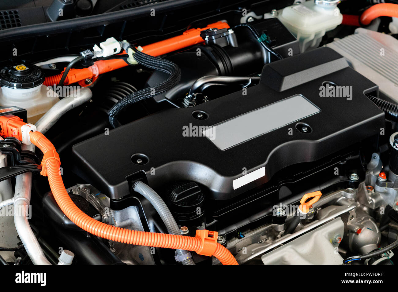 Close up detail of new car engine Car engine part Stock Photo - Alamy