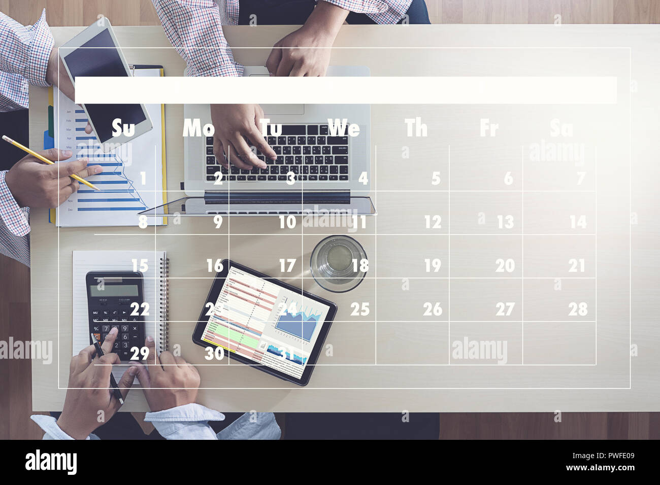 Agenda Activity on conputer Business man Making Agenda Information ...