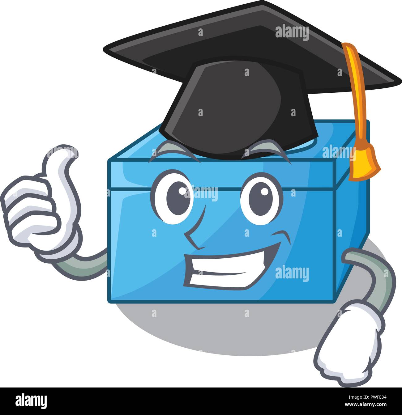 Graduation cartoon tissue box in the restaurant Stock Vector Image ...