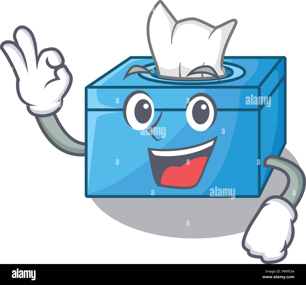 Okay cartoon tissue box in the restaurant Stock Vector Image & Art - Alamy