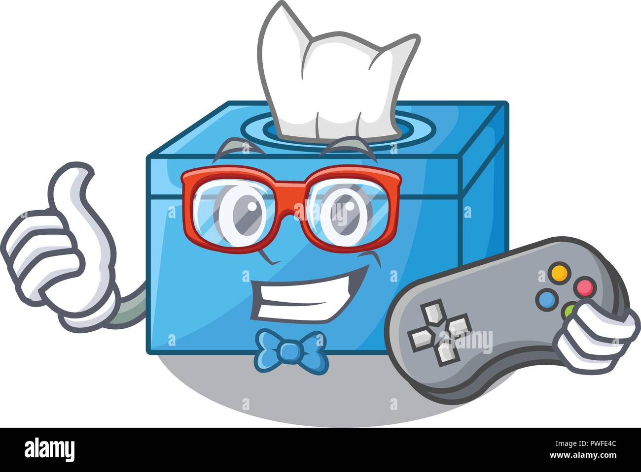 Gamer cartoon tissue box on a sideboard Stock Vector Image & Art - Alamy