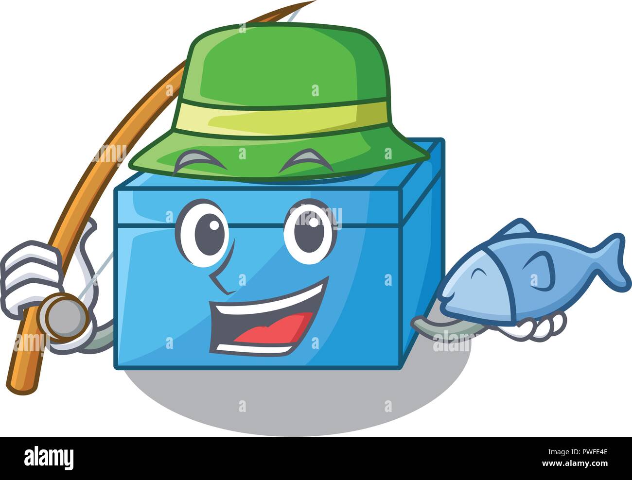 Fishing cartoon tissue box on a sideboard Stock Vector Image & Art - Alamy