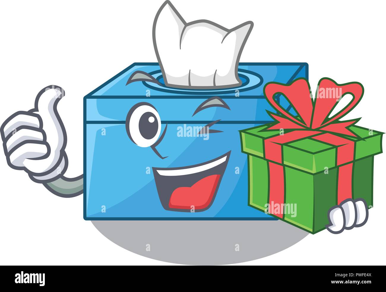 With gift cartoon tissue box on a sideboard Stock Vector Image & Art ...