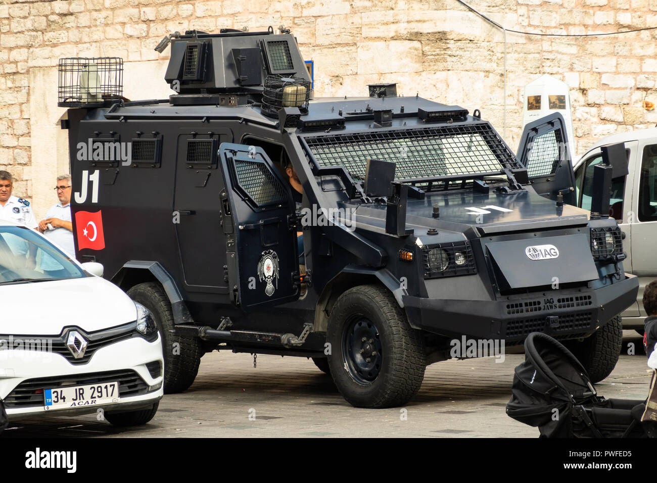 Istanbul, Turkey, September 2018: Martial armoured car of the Turkish ...