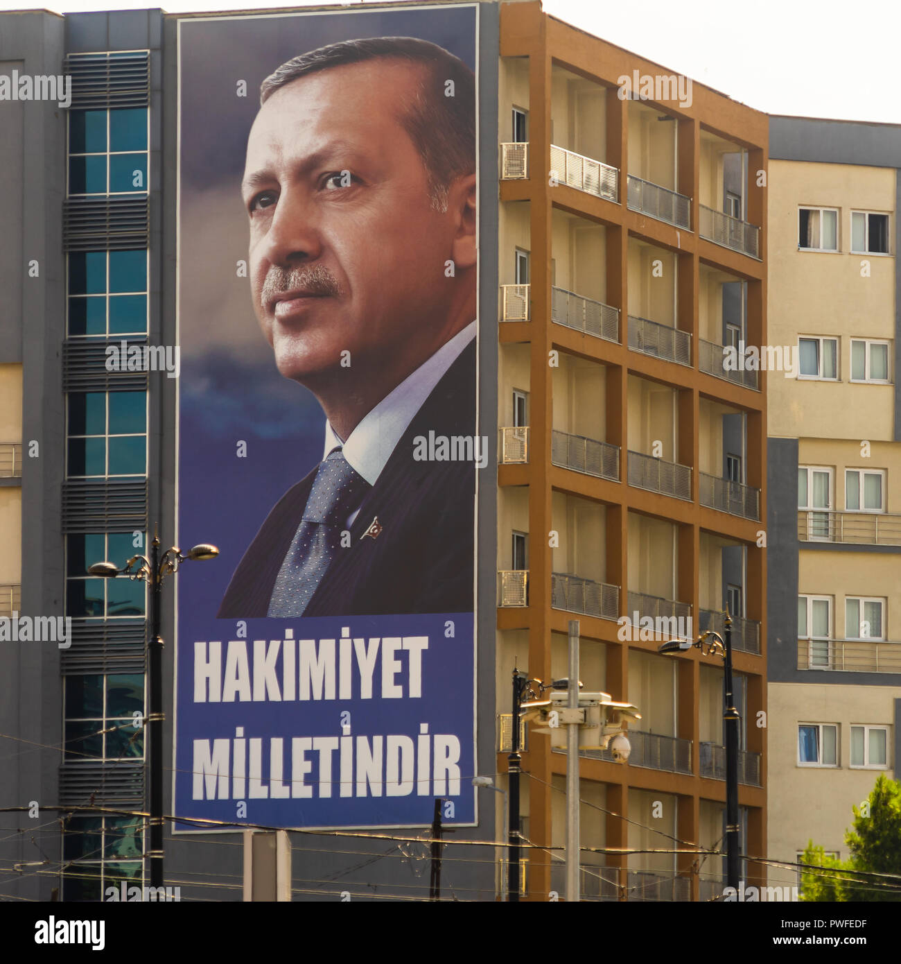 Istanbul, Tirkey, September 2018: Gigantic four-storey poster of ...