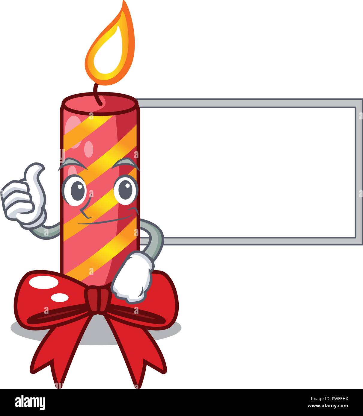 Thumbs up with board character christmas decoration with christmas ...