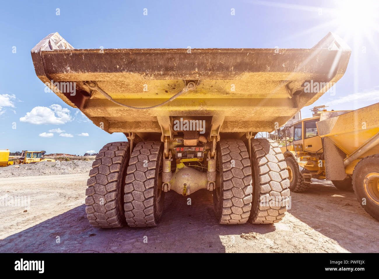 Rear view tipper truck hi-res stock photography and images - Alamy