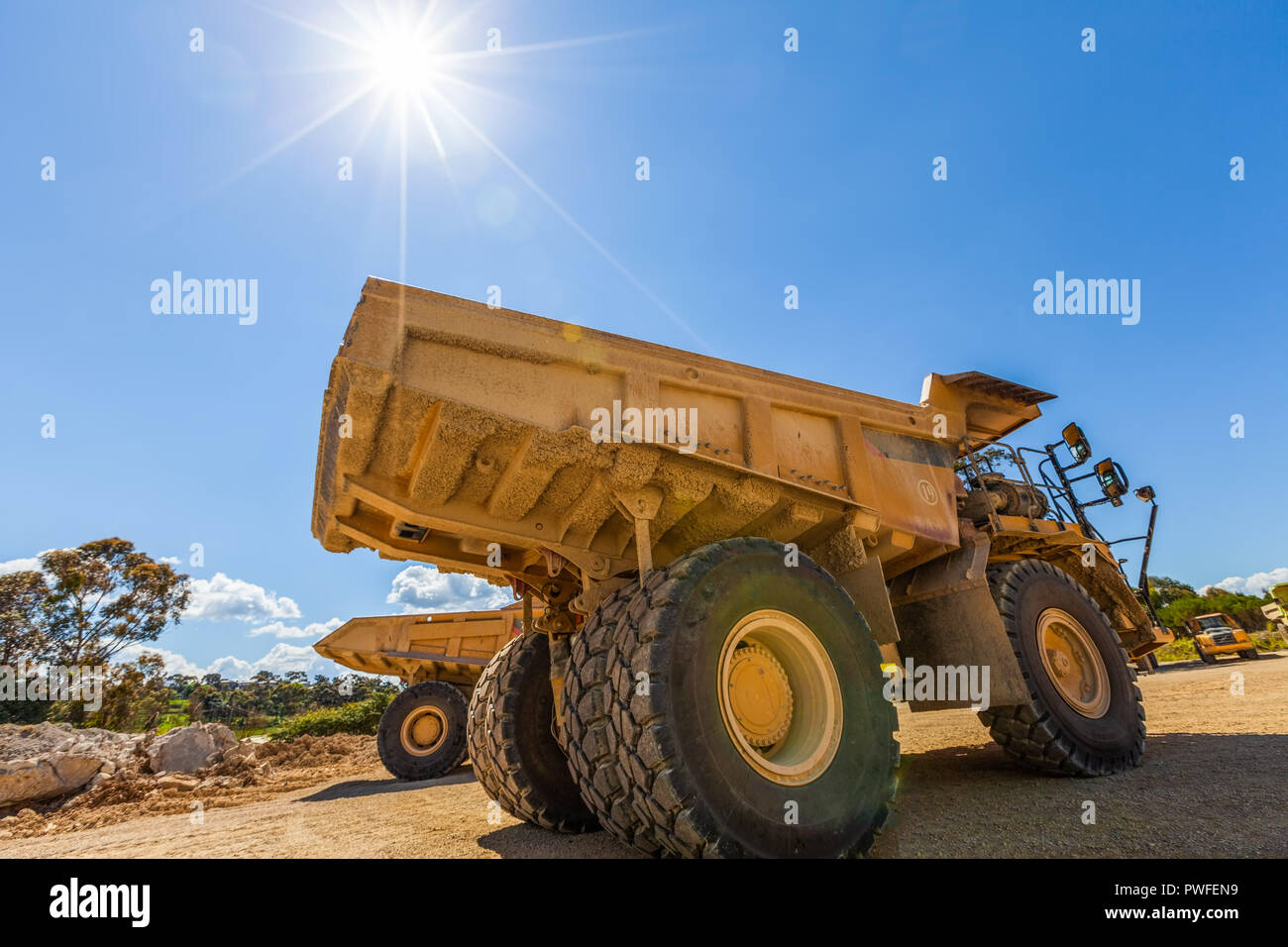 Heavy machinery dumper trucks hi-res stock photography and images - Alamy
