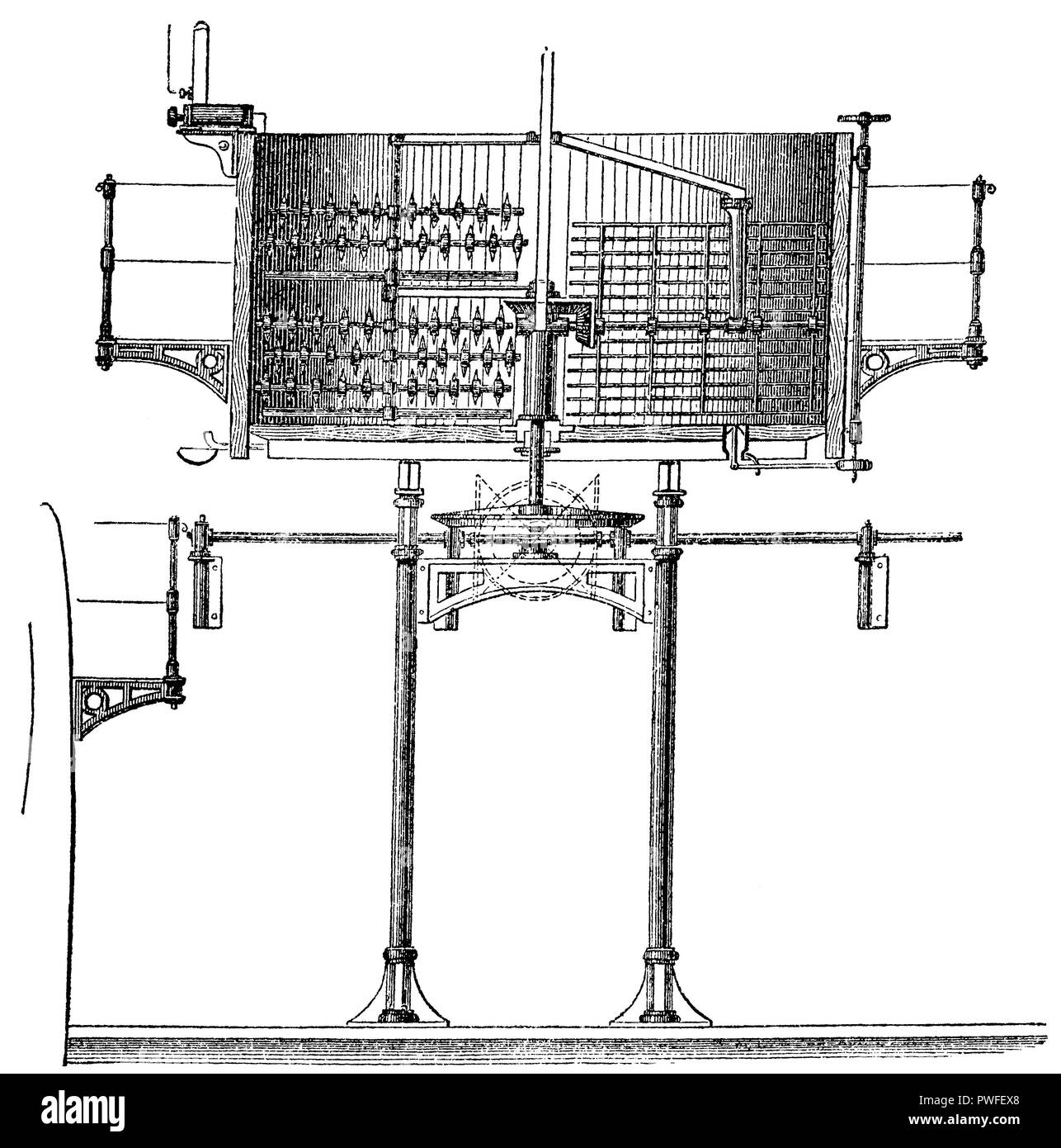 Mash machine with horizontal movement and vertical movement for drive ...