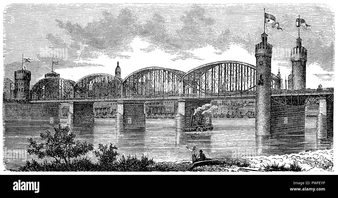 Railway bridge over the Rhine at Mainz Stock Photo - Alamy