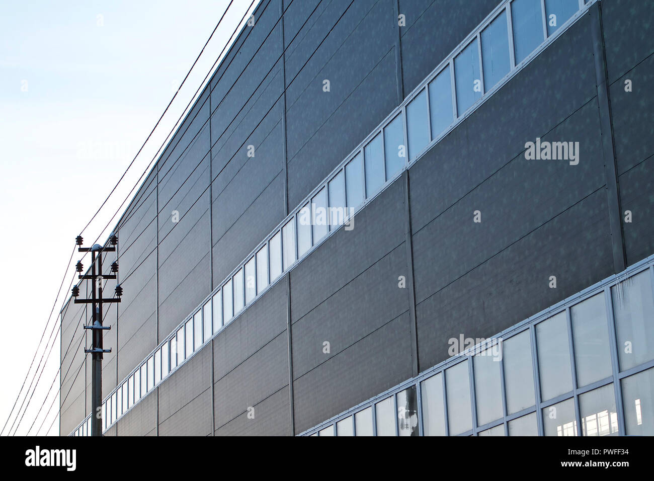 Design elements of the wall of an industrial building Stock Photo - Alamy