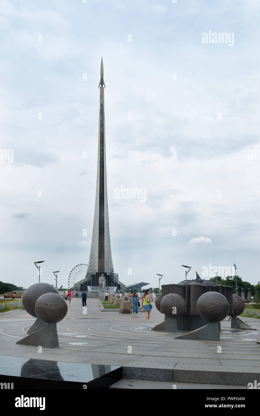 Moscow, Russia - July 3, 2010: Monument to the Space Conquerors Stock ...