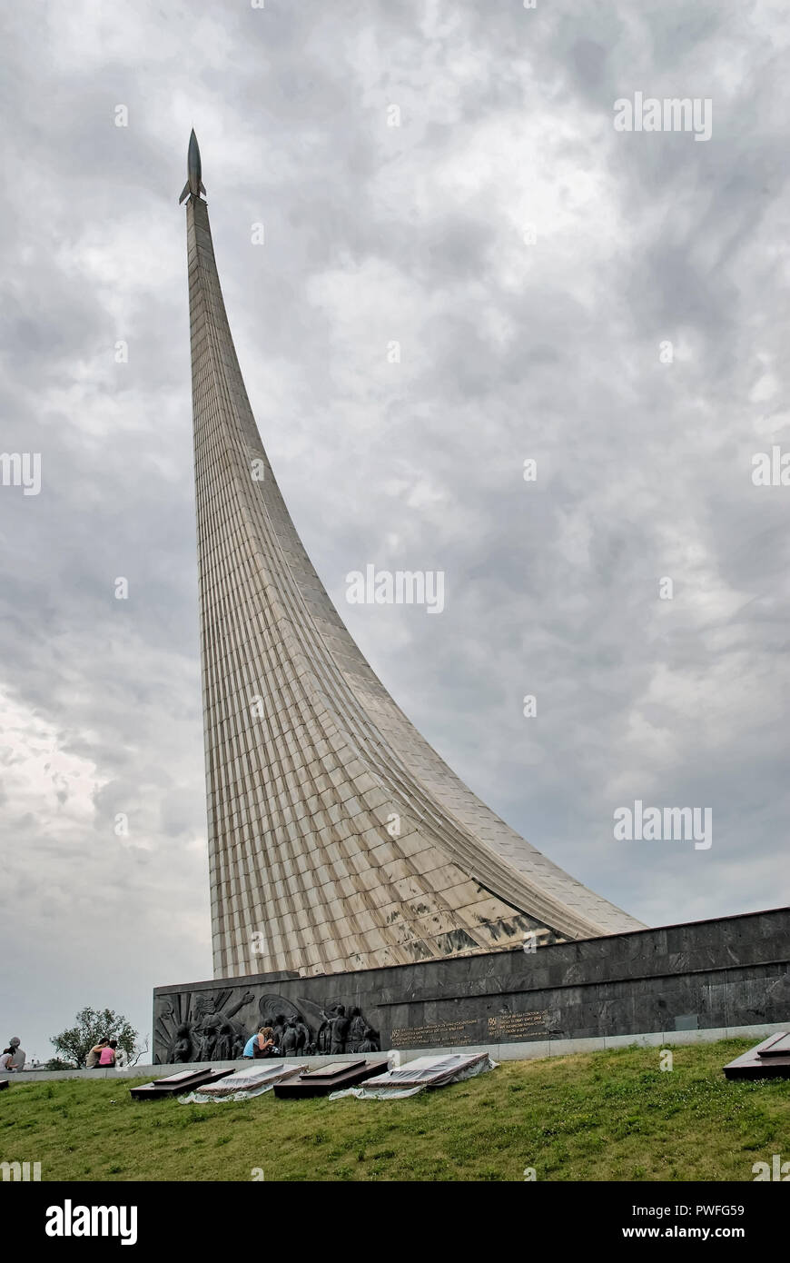 Moscow, Russia - July 3, 2010: Monument to the Space Conquerors Stock ...
