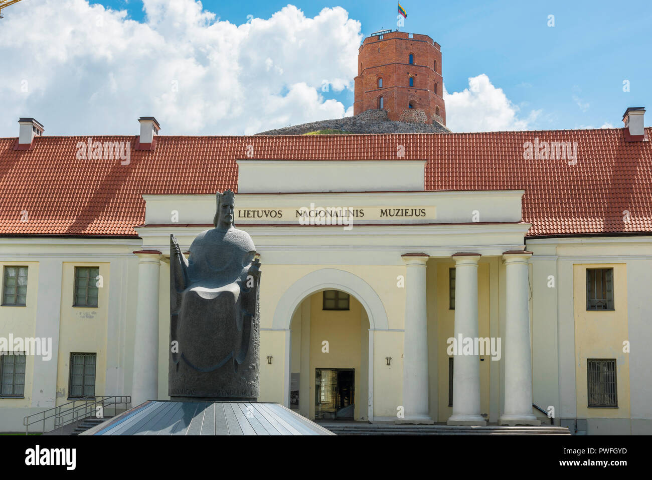 View of the entrance to the National Museum Of Lithuania with the ...