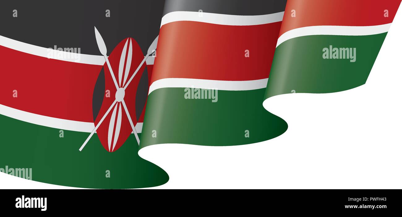 Kenya flag, vector illustration on a white background Stock Vector ...