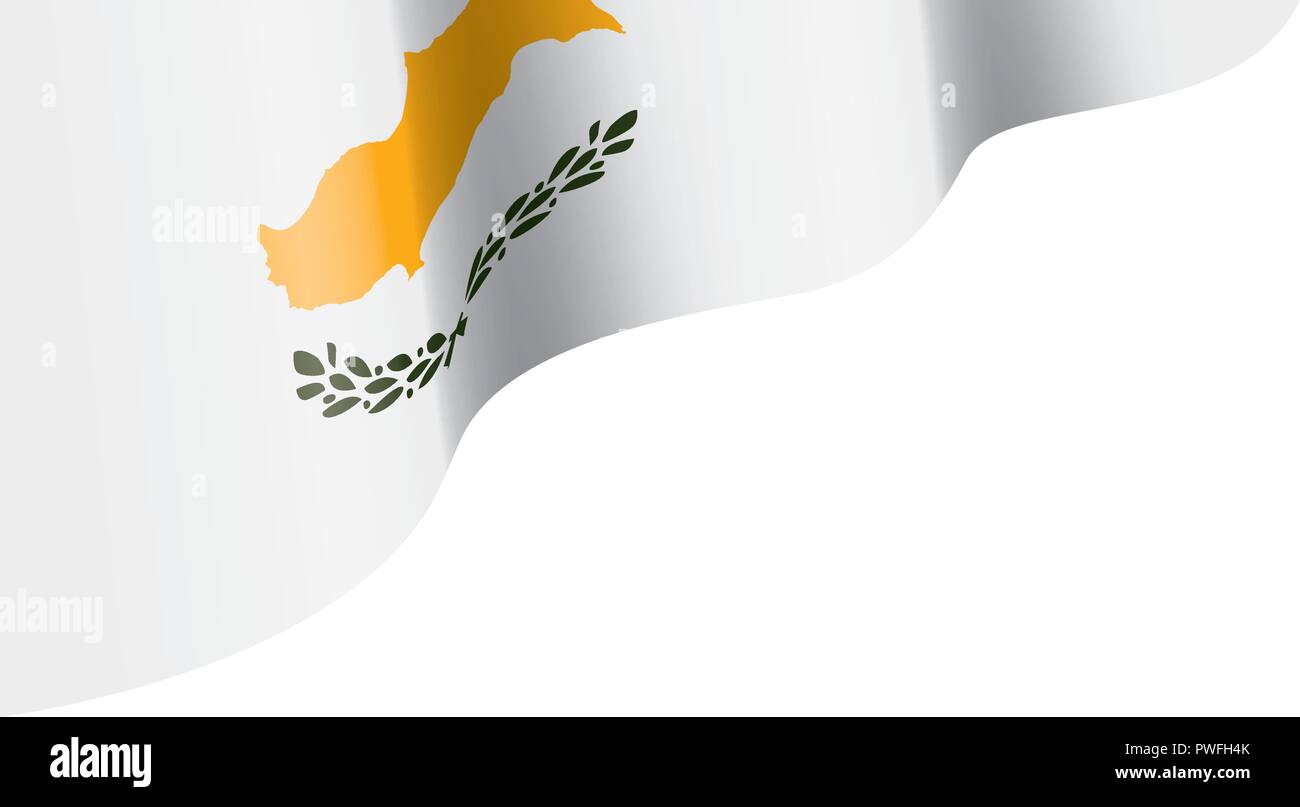 Cyprus flag, vector illustration on a white background Stock Vector ...