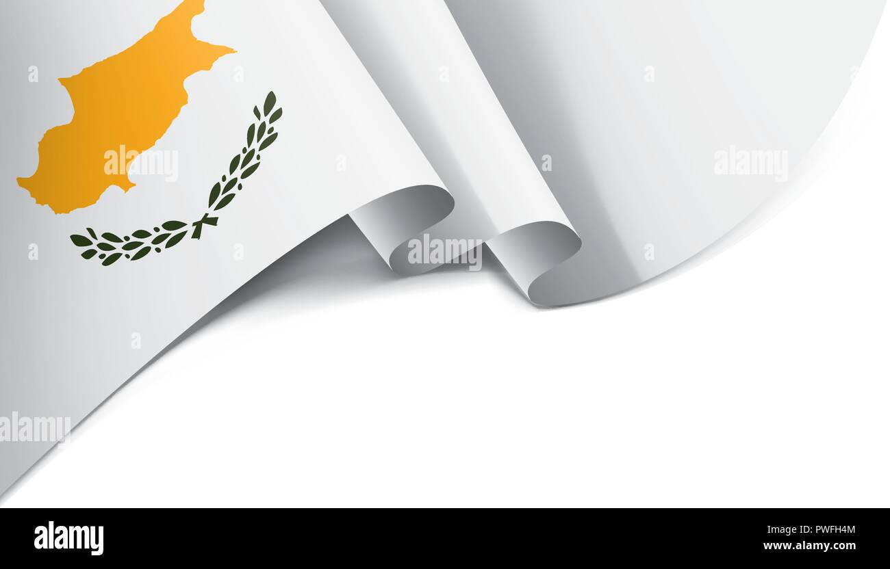 Cyprus flag, vector illustration on a white background Stock Vector ...