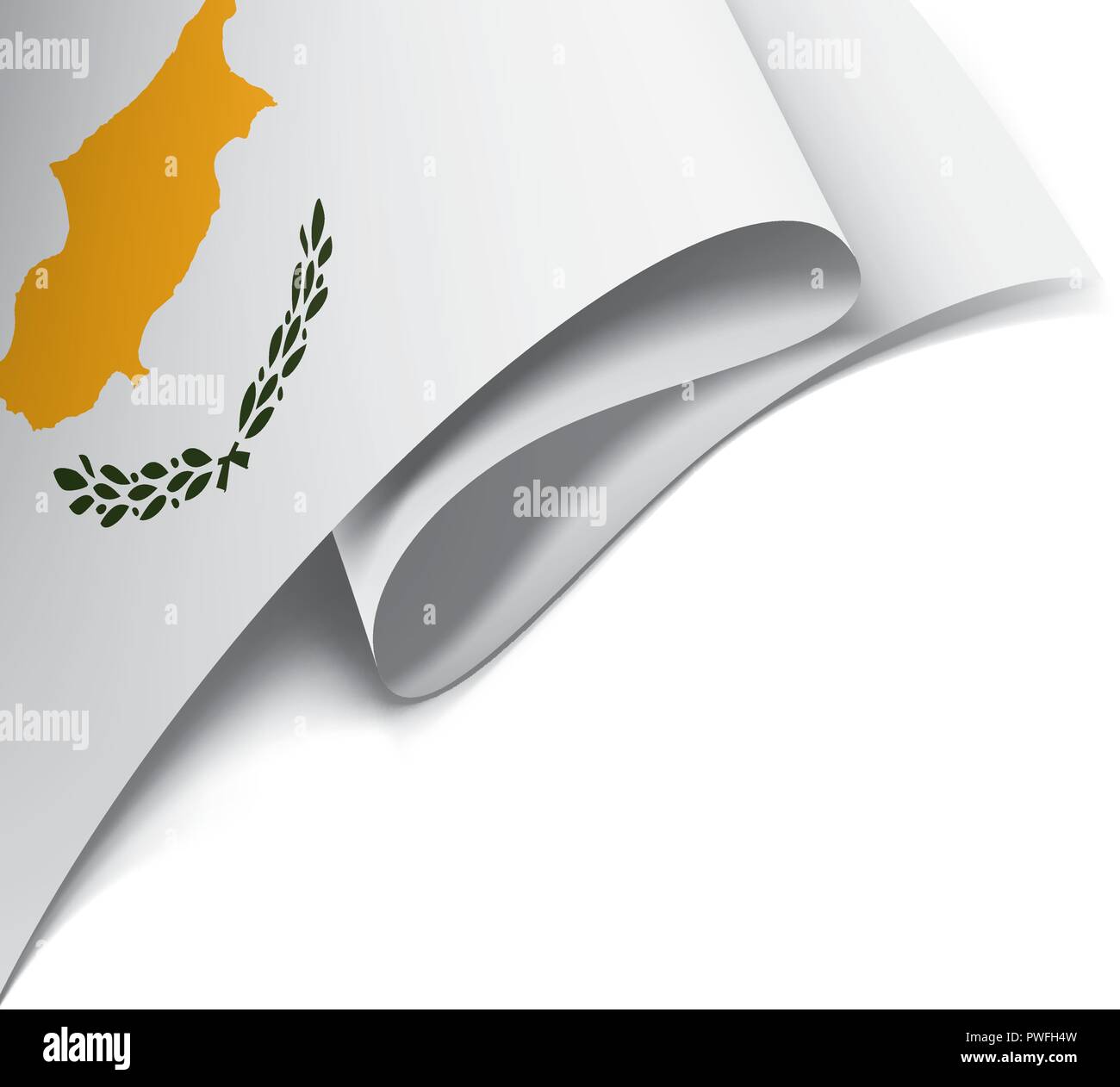Cyprus flag, vector illustration on a white background Stock Vector ...