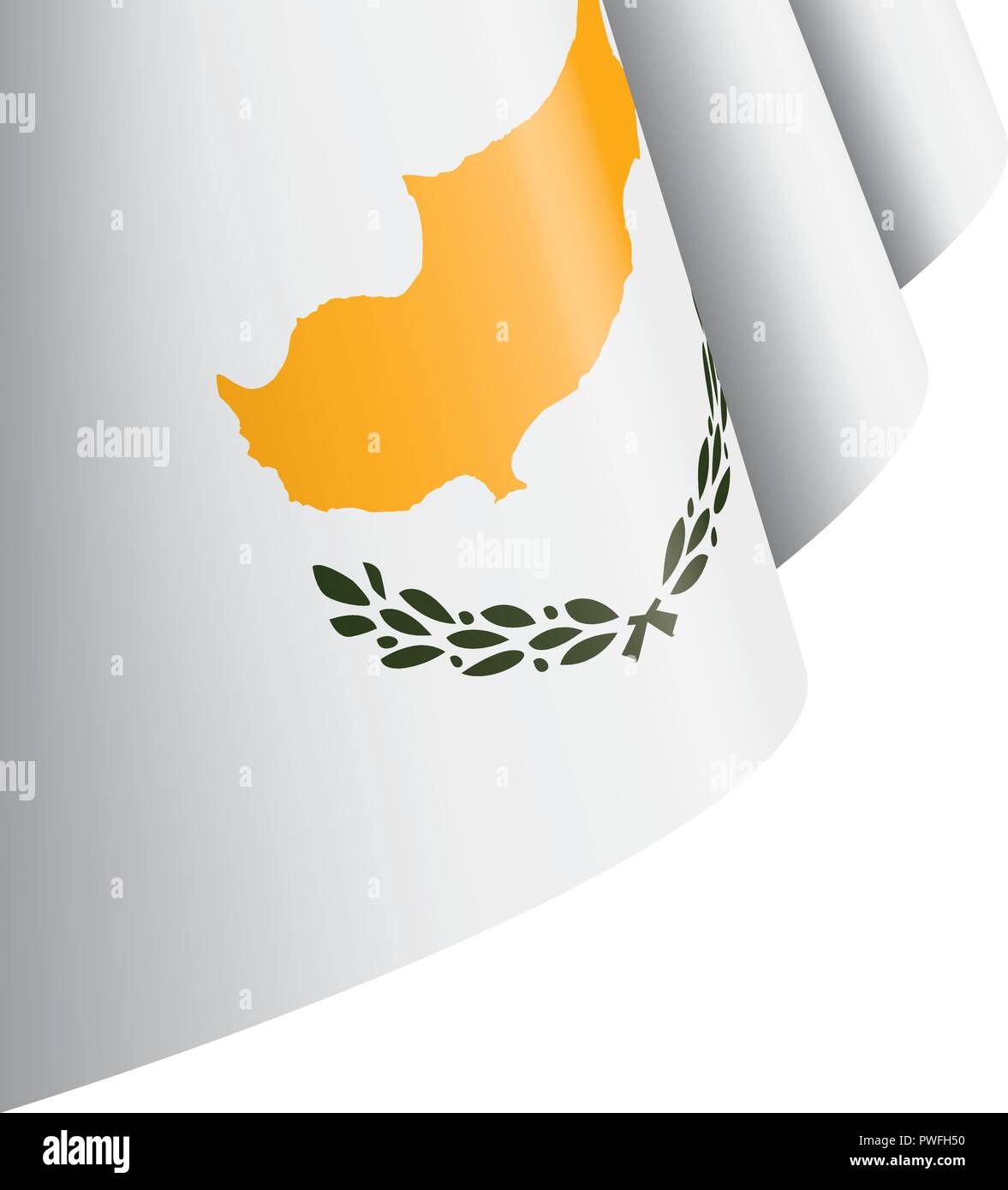 Cyprus flag, vector illustration on a white background Stock Vector ...