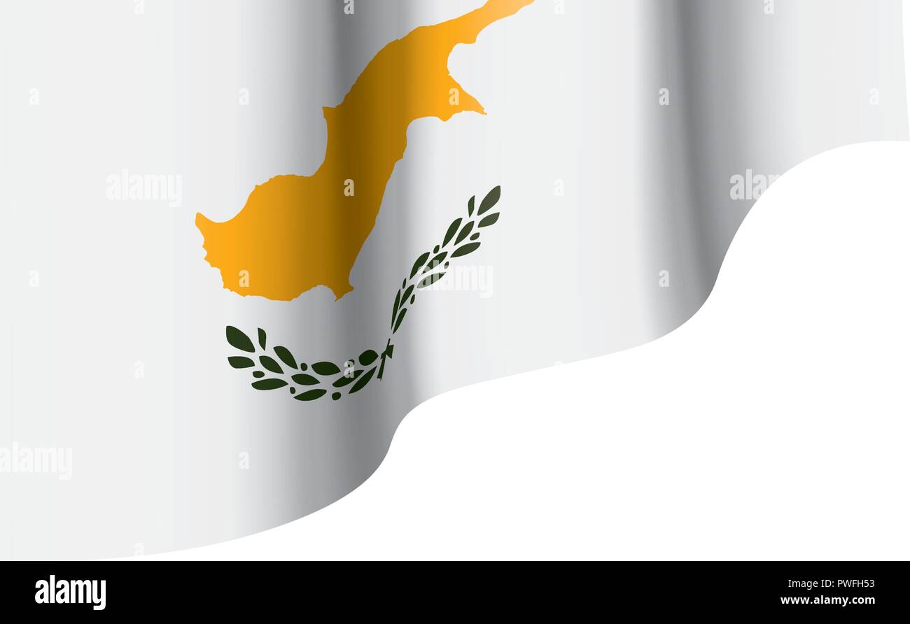 Cyprus flag, vector illustration on a white background Stock Vector ...