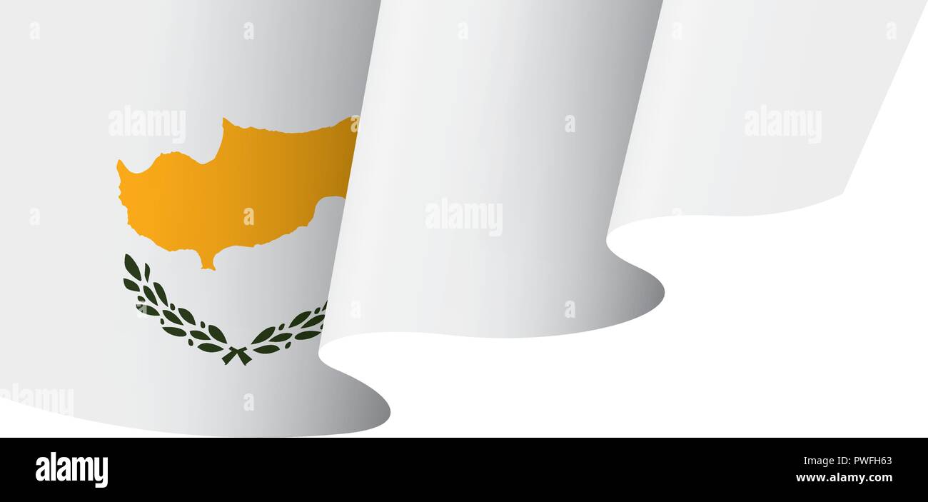 Cyprus flag, vector illustration on a white background Stock Vector ...