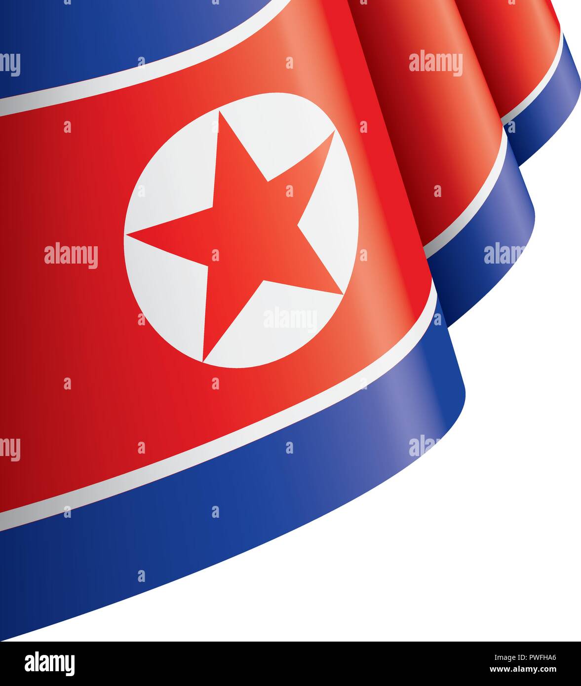 North Korea flag, vector illustration on a white background Stock ...