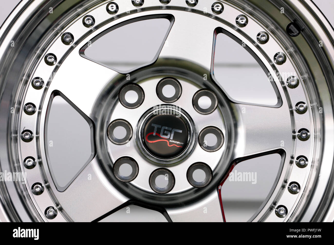 Close up shot of wheel rim, isolated Stock Photo - Alamy