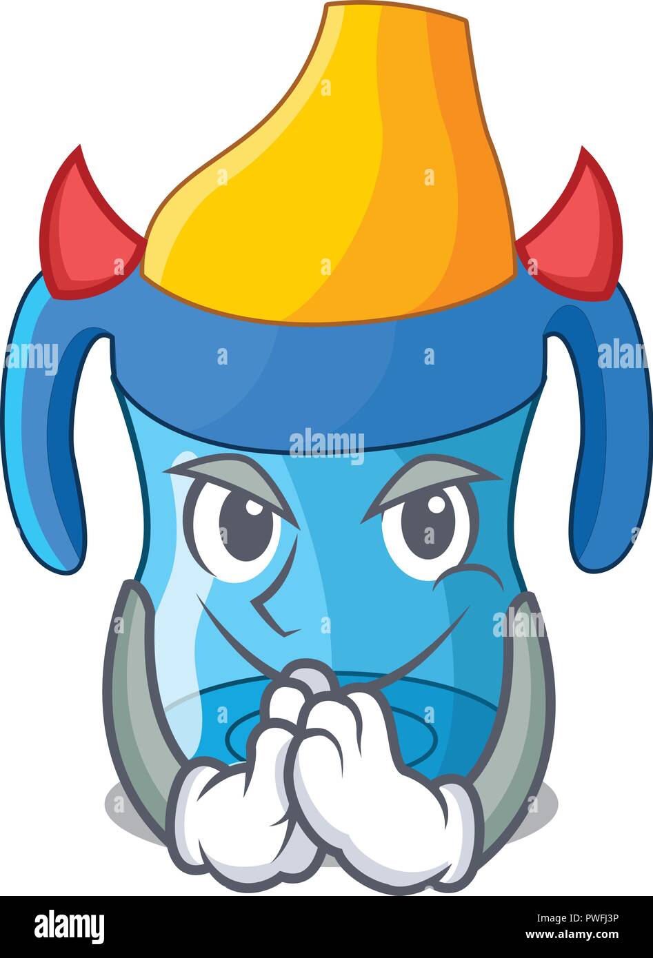 Girl drinking from baby bottle Stock Vector Images - Alamy