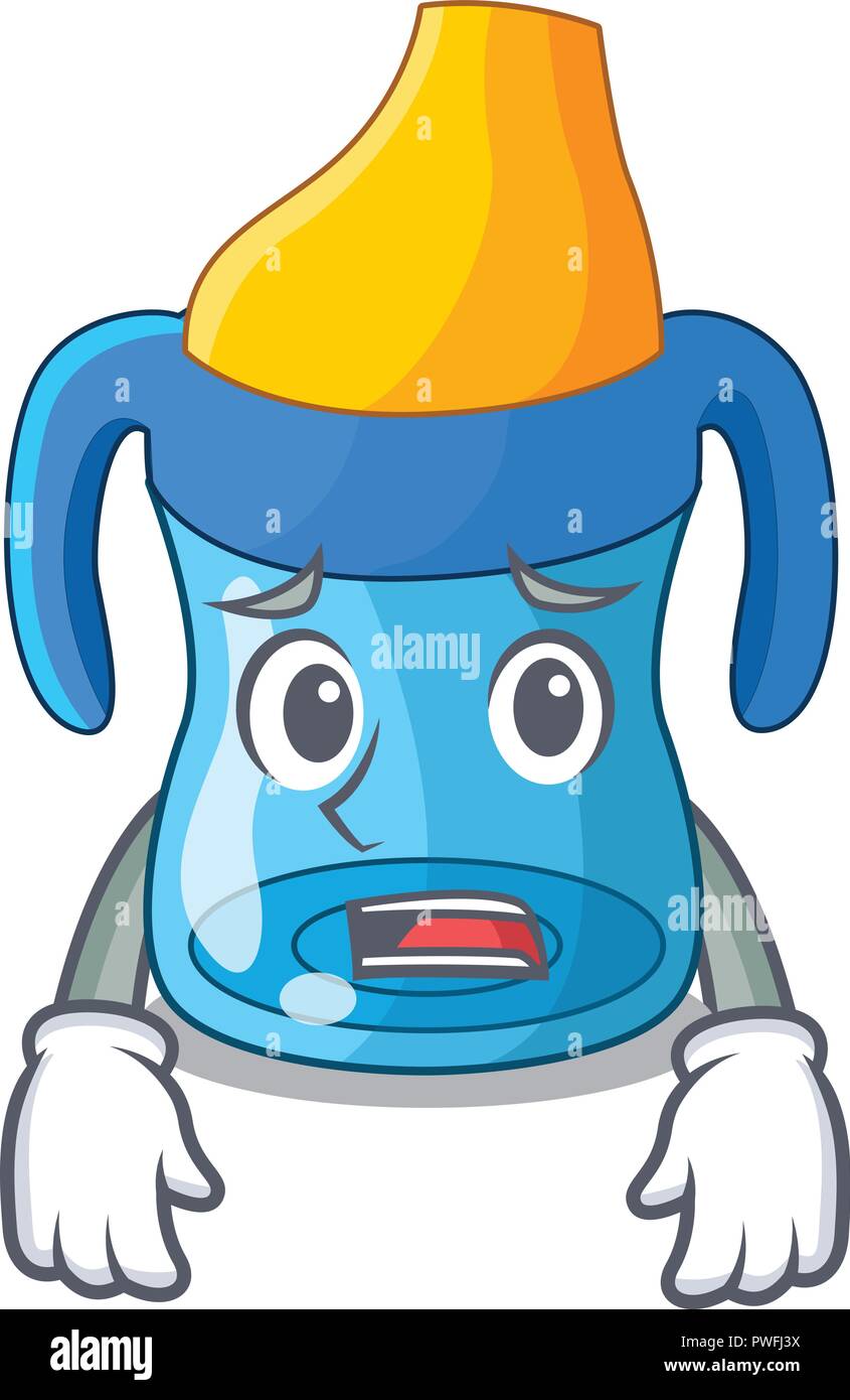Afraid cartoon baby drinking from training cup Stock Vector Image & Art ...
